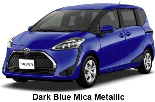 New Toyota Sienta Body colors, Full variation of exterior colours selection